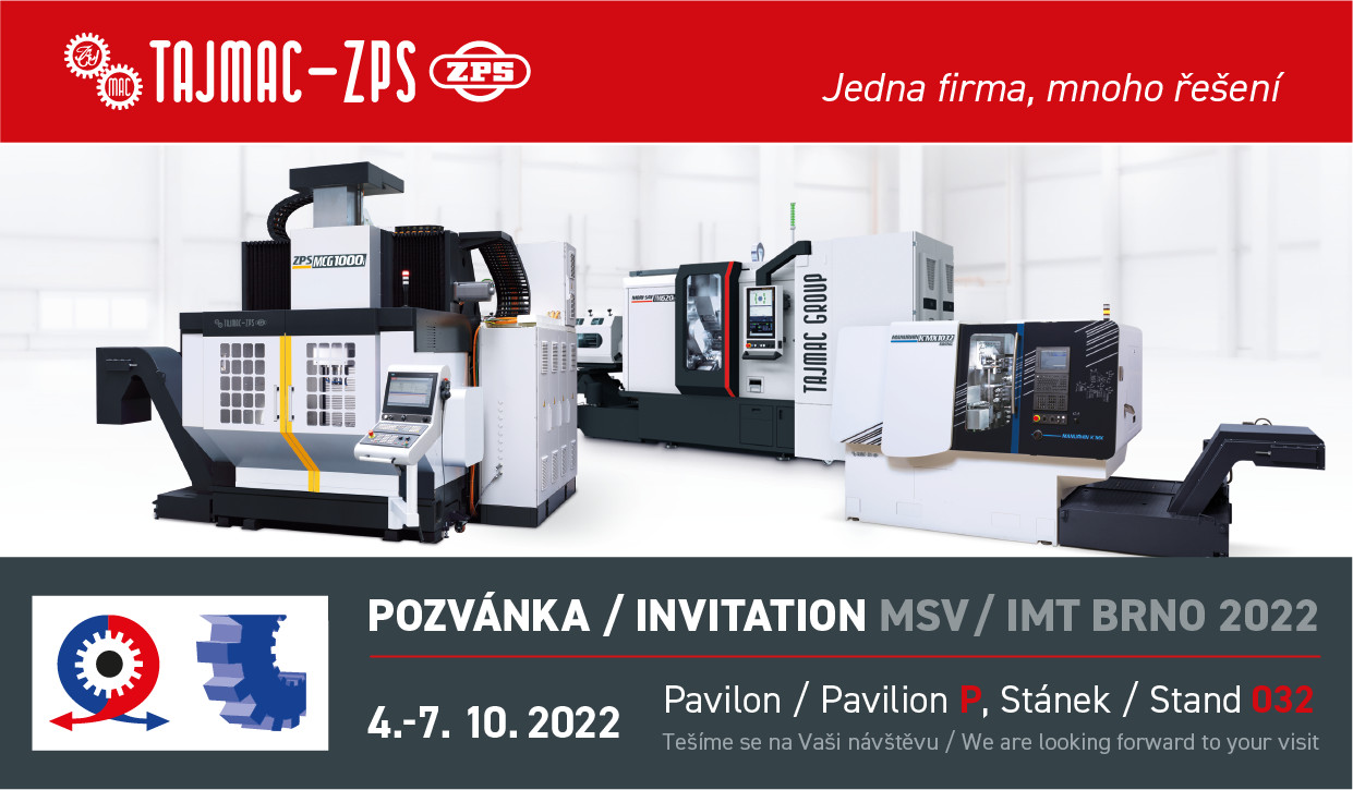 MSV/IMT Brno 2022 Invitation • TAJMAC-ZPS